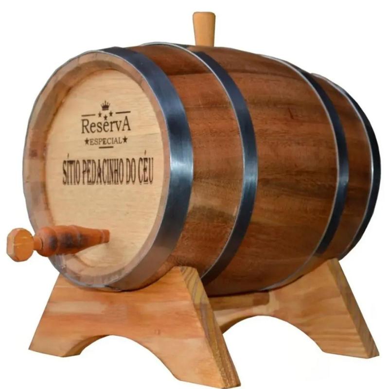 Tonel De Carvalho Carote Barril P/ Cachaça 5 Litros + Copinho Shot ...