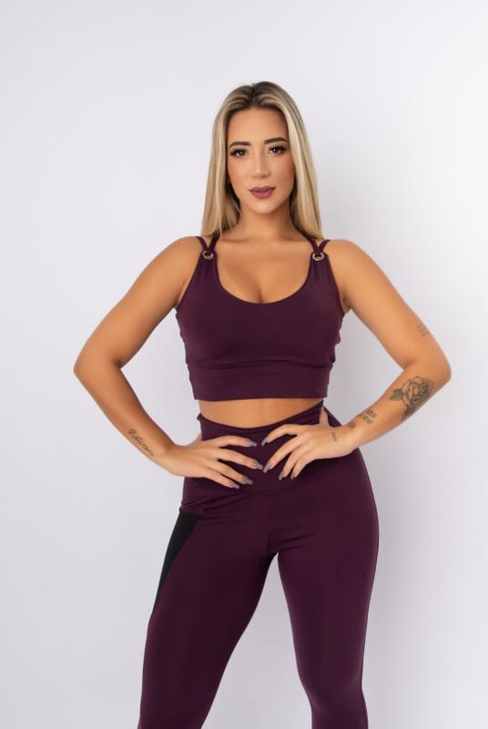 Top uva com ilhos - D'bellus - Top Cropped - Magazine Luiza