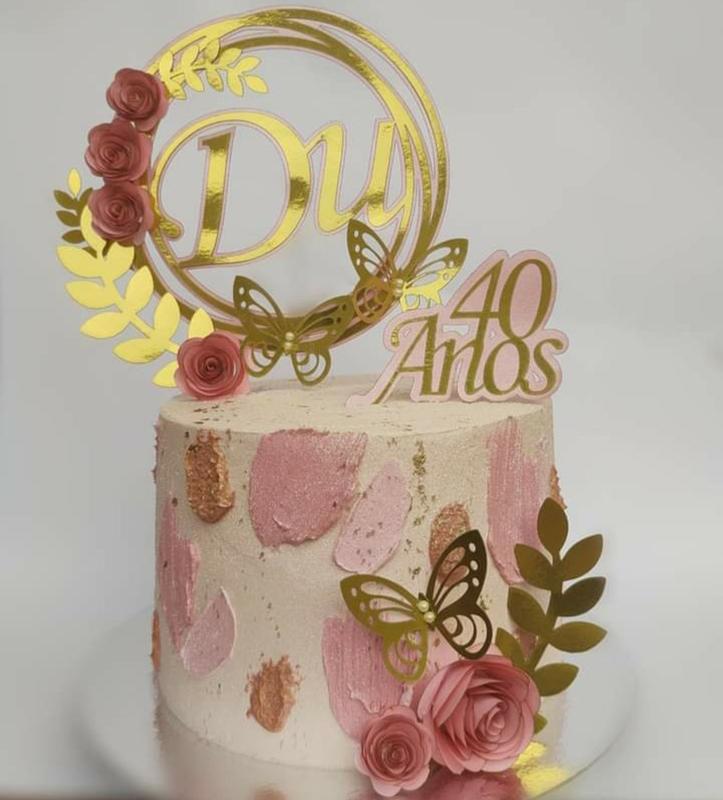 Topo De Bolo 40 Anos Personalizado - MIWL ART - Topo de Bolo - Magazine ...