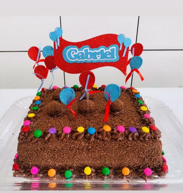 Topo de Bolo Balões personalizado - MIWL ART - Topo de Bolo - Magazine ...