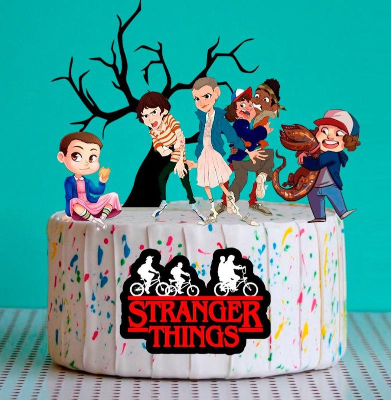 Topo De Bolo Stranger Things Topper - Nicolados - Topo de Bolo ...