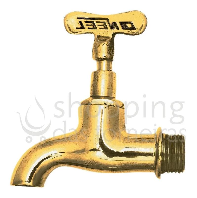 Torneira De Jardim Latão Amarela Curta - Oneel Metais - Torneira e ...