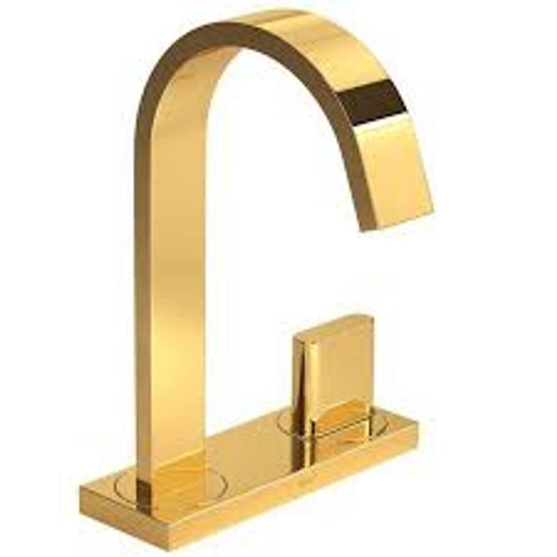 Torneira De Mesa Com Chapa Bica Alta Para Lavatório Polo Gold 1191.GL33 ...