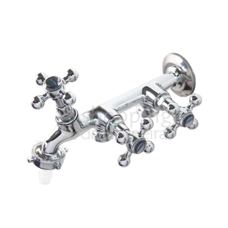 Torneira Máquina De Lavar E Tanque Com Três Saídas Metal 3 - Oneel ...