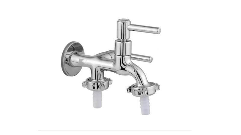 Torneira Máquina De Lavar Metal Tanque Jardim Duas Saídas 1428 1/4 De ...