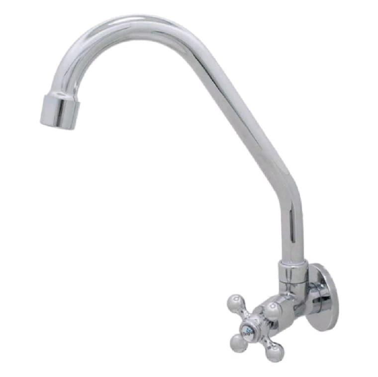 Torneira Para Cozinha Bica Movel Parede Mvs Metal C-25 1163 - Metais ...