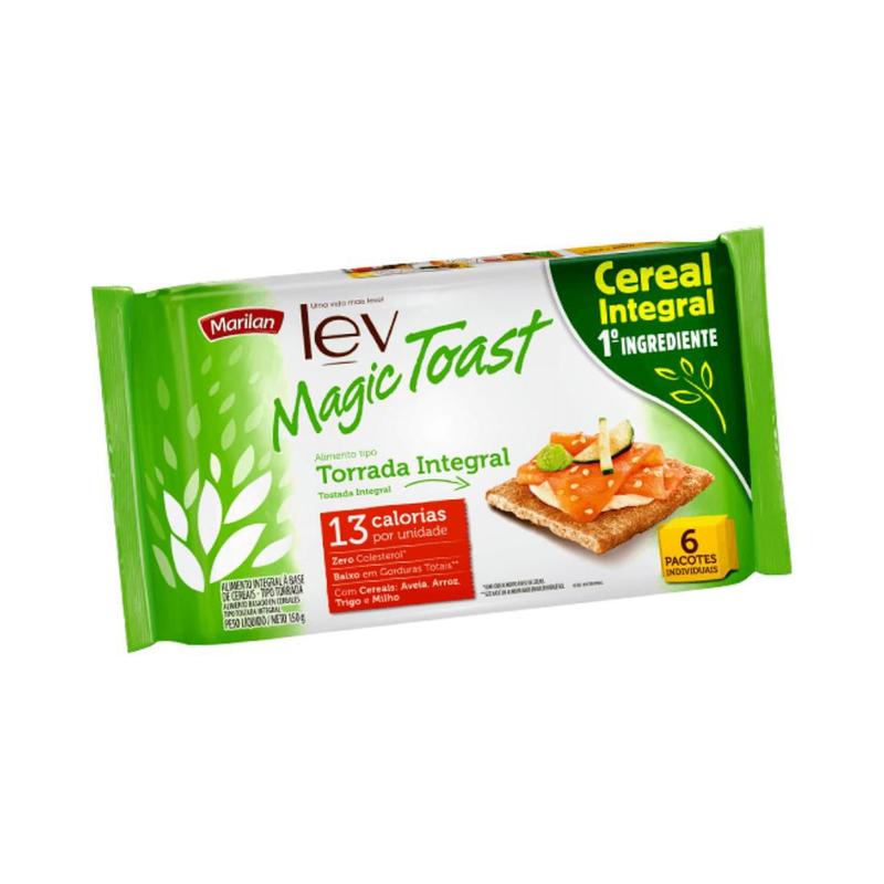 Torrada magic toast integral marilan sachê 25g pacote 6 unidades ...