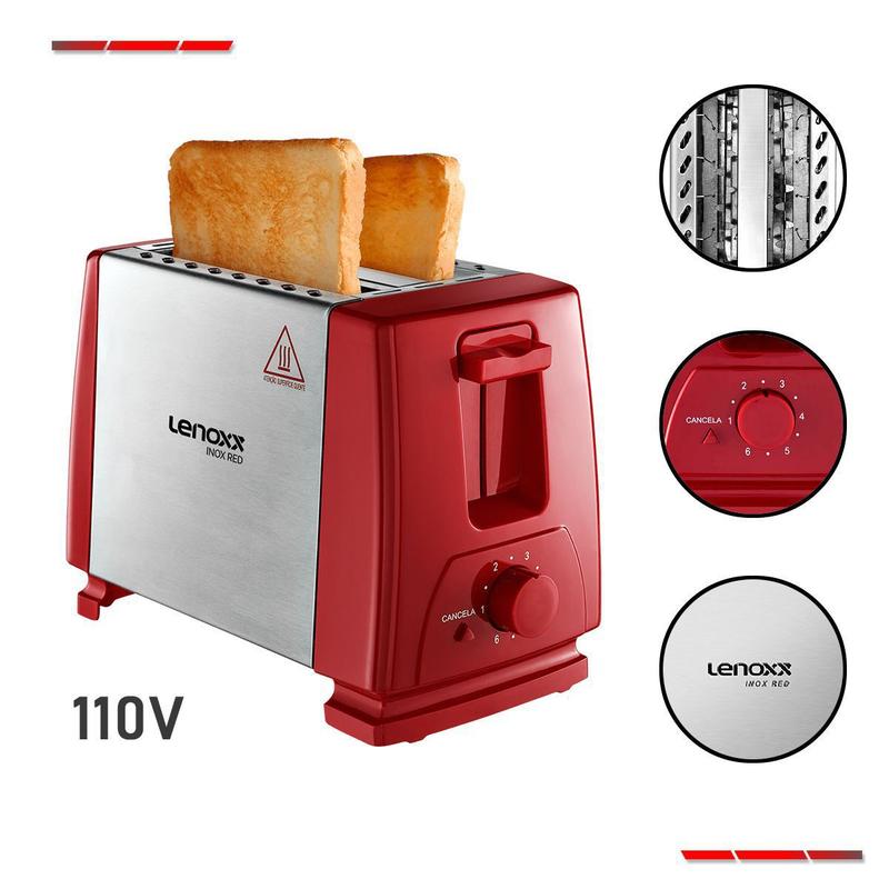 Torradeira Eletrica Inox Red Lenoxx 2 Fatias 600w Automática ...