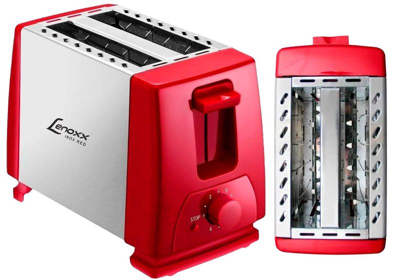 Torradeira Inox Red Fast Vermelha/Inox 127V - Philco - Torradeira ...