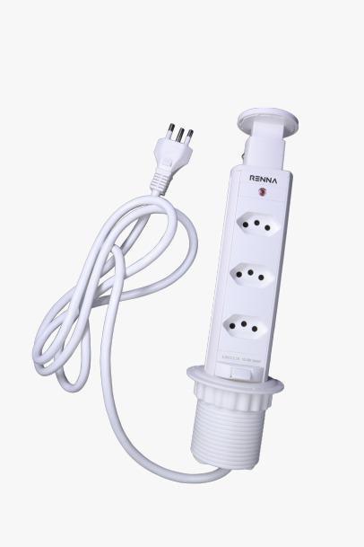 Torre De Tomada Branca Multiplug Bancada Mesa Balcão Renna - Tomadas - Magazine Luiza