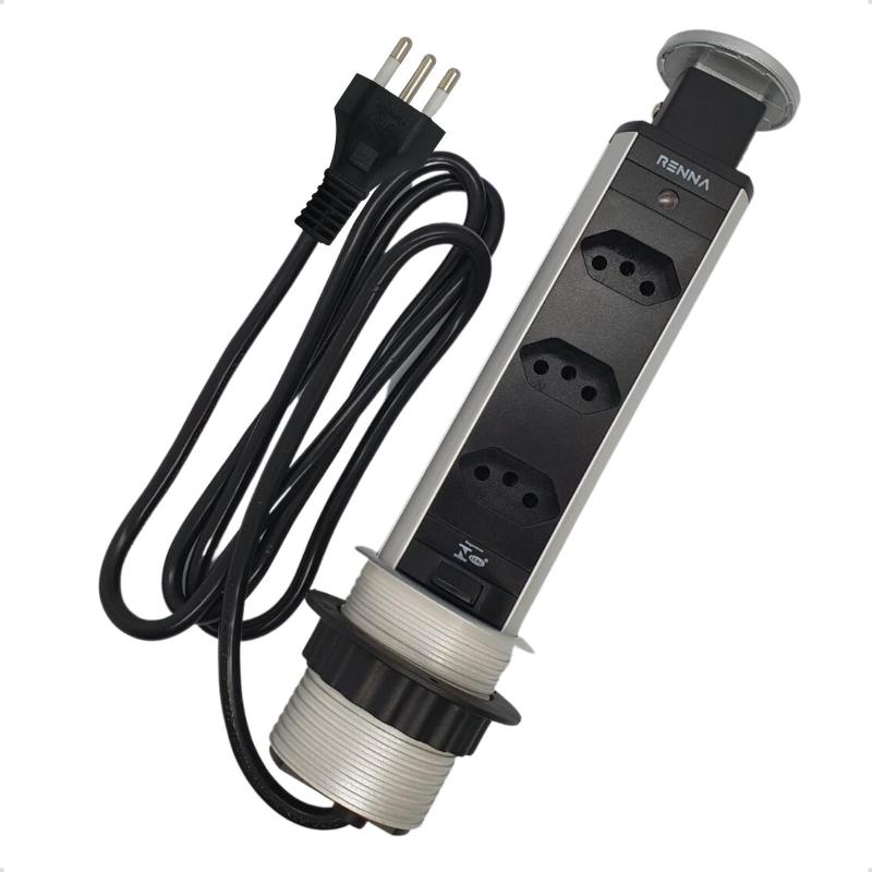 Torre De Tomada Retratil Embutir Mesa Multiplug 16a Bivolt - Renna - Torre de Tomada - Magazine ...