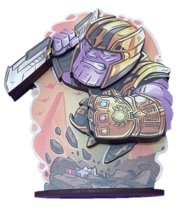 Totem 3D Thanos Vingadores Marvel Decoração Display MDF 14 cm - Stamp ...