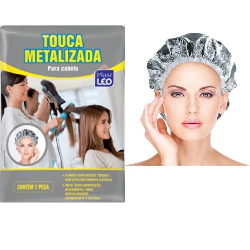 Touca De Cabelo Térmica Metalizada Hidratação Alisamento Tratamento ...