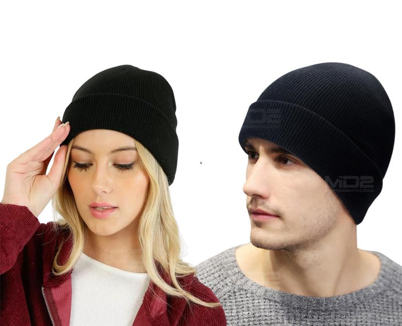 Touca De Frio Inverno Básica Lisa Preta Toca Lã - Vallera - Touca e ...