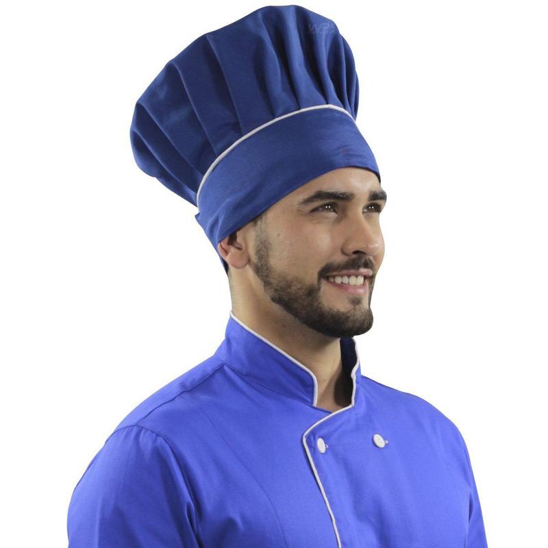 Touca Mestre Cuca Chapéu Chef Cozinheiro Restaurante - Azul Elegance ...