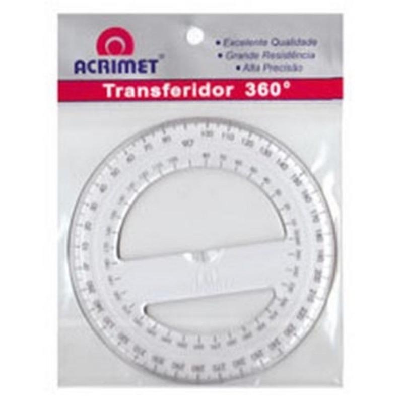 Transferidor Acril 360 Acrimet - Transferidor Escolar - Magazine Luiza