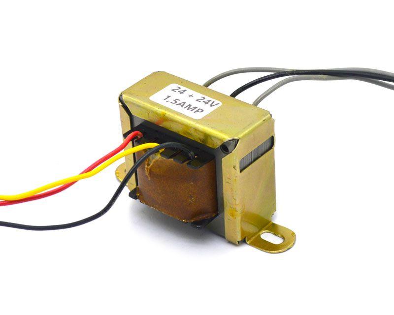 Transformador de Tensão 127/220V para 24V+24V 1,5A - Lune - Autotransformador de Energia ...