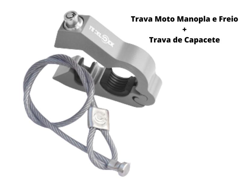Trava cadeado moto e capacete manopla acelerador original Tecklock ...