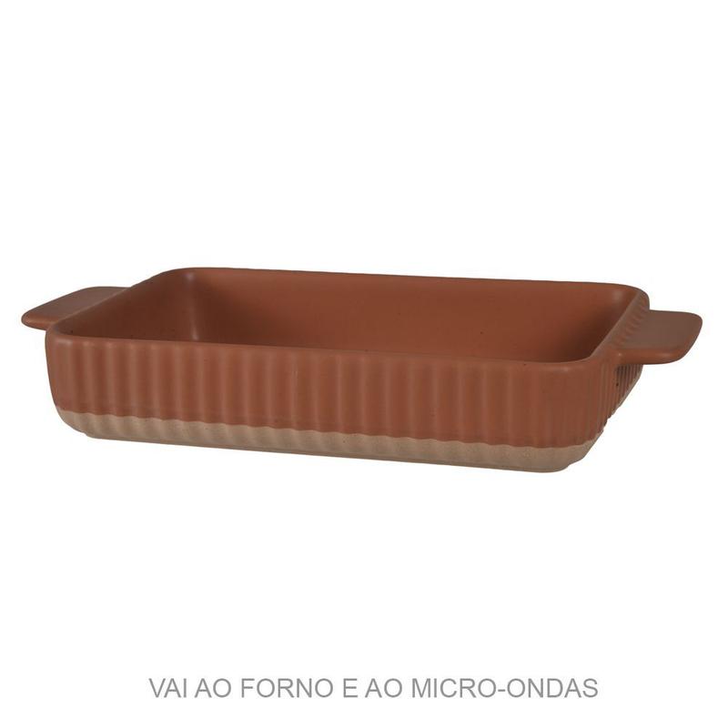 Travessa Cerâmica Terracota 27x14cm - Florarte - Travessas ...