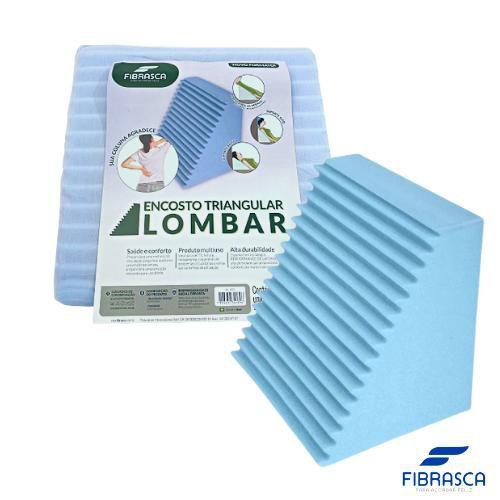 Travesseiro Encosto Triangular Lombar Conforto Fibrasca - Azul ...