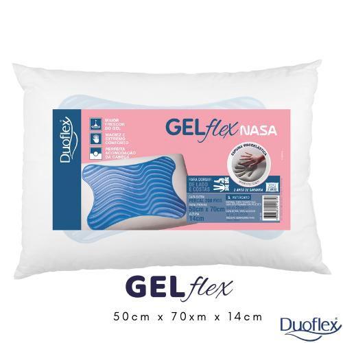 Travesseiro Gel Flex com Espuma Viscoelástica - Duoflex - Travesseiro Comum - Magazine Luiza