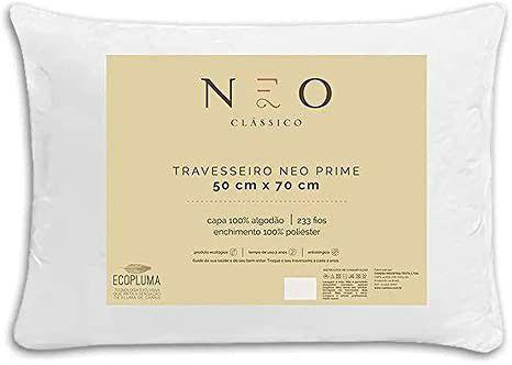Travesseiro Neo Prime 233 Fios Ecopluma 100% Algodão 50x70cm - Camesa - Travesseiro Comum ...