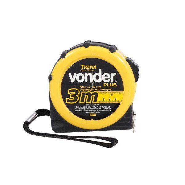 Trena Aço 3m 16mm Plus - Vonder - Trena - Magazine Luiza