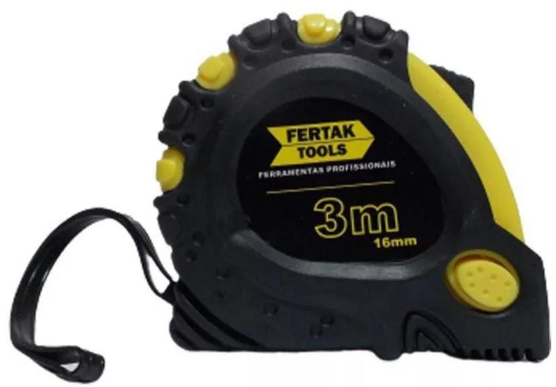 Trena De Medição Emborrachada 3m, 5m, 7,5m e 10m - Fertak - Trena ...