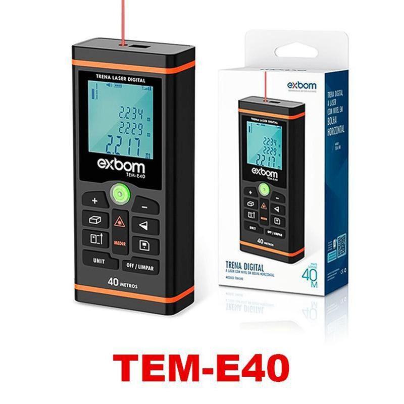 Trena Digital a Laser 40 Metros Exbom TEM-E40 - Trena - Magazine Luiza