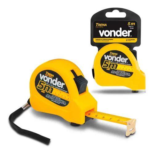 Trena Fita de Aço Métrica Com Trava 5 Metros 19mm, Vonder - Trena ...
