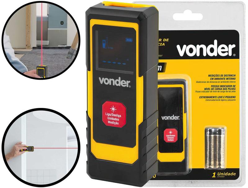 Trena Laser Digital De Alta Precisão Profissional 20m Vonder 3820020000 ...