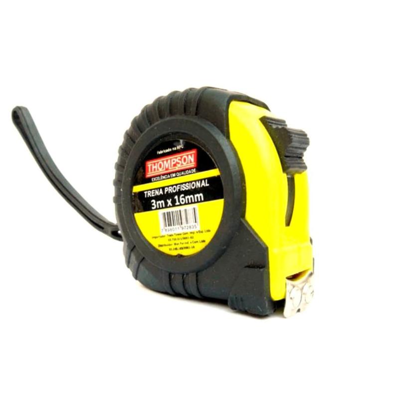 Trena Manual Emborrachada C/ Trava 3 Metros X 16mm- Thompson - Thompson ...