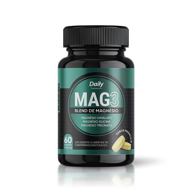 Treonato de Magnésio Mag3 60 Comprimidos de 1000mg - Daily Life - Ômega ...