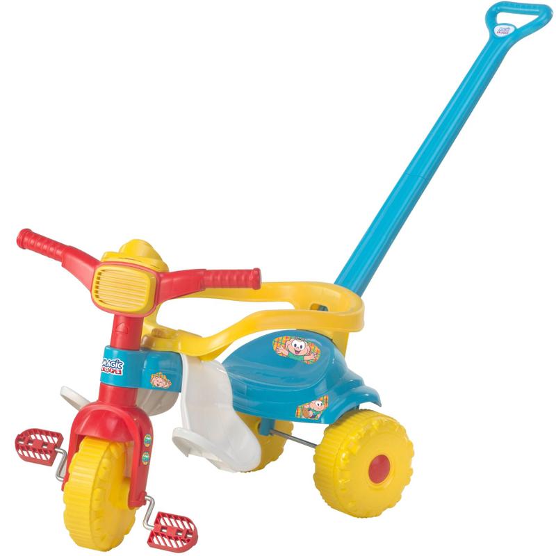 Triciclo Velotrol Infantil Do Cebolinha Azul Com Proteção - Magic Toys ...