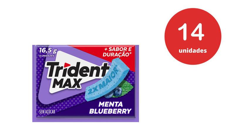 Trident Max 231G Menta Blueberry 14x16,5g - Mondelez - Bomboniere ...