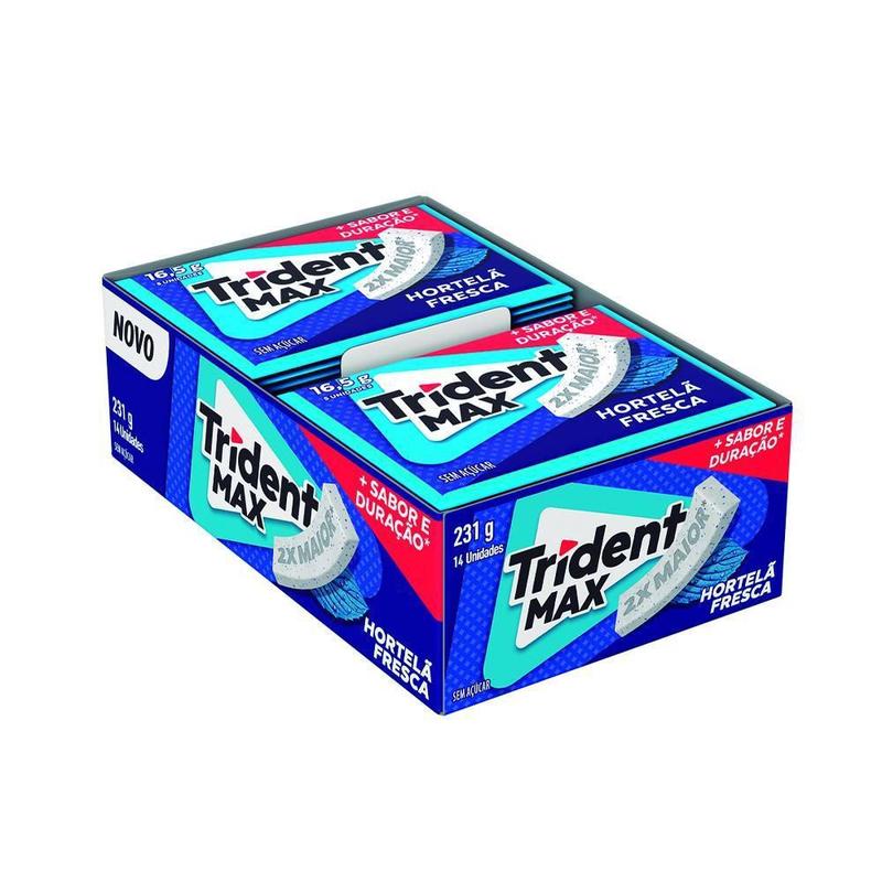 Trident Max Hortelã Fresca Caixa 14 Unidades 231G - Mondelez ...