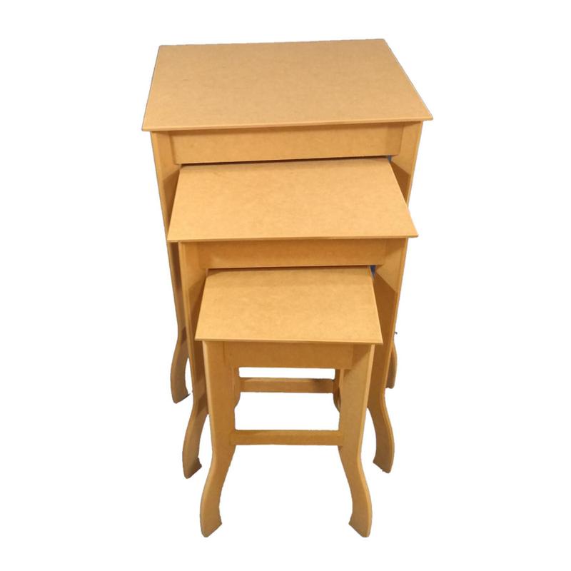 Trio Mesa Retangular Provençal Lisa - Mdf - Ideale Mdf - Peças de MDF ...