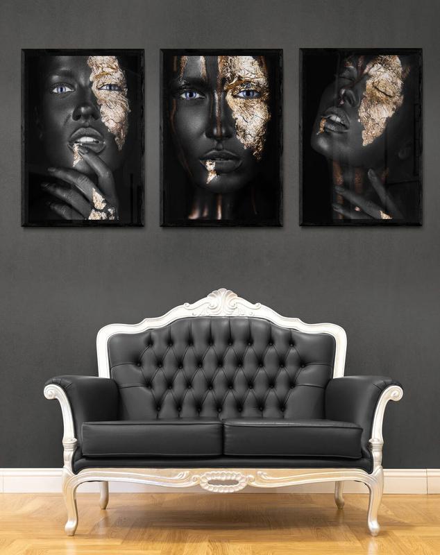 Trio Quadros Decorativos Arte Moderna A3 - 43x33 Cm - Wit Print ...