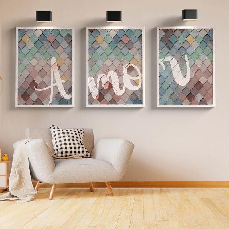Trio Quadros Decorativos Frase Amor Quarto Sala - Impakto Visual ...