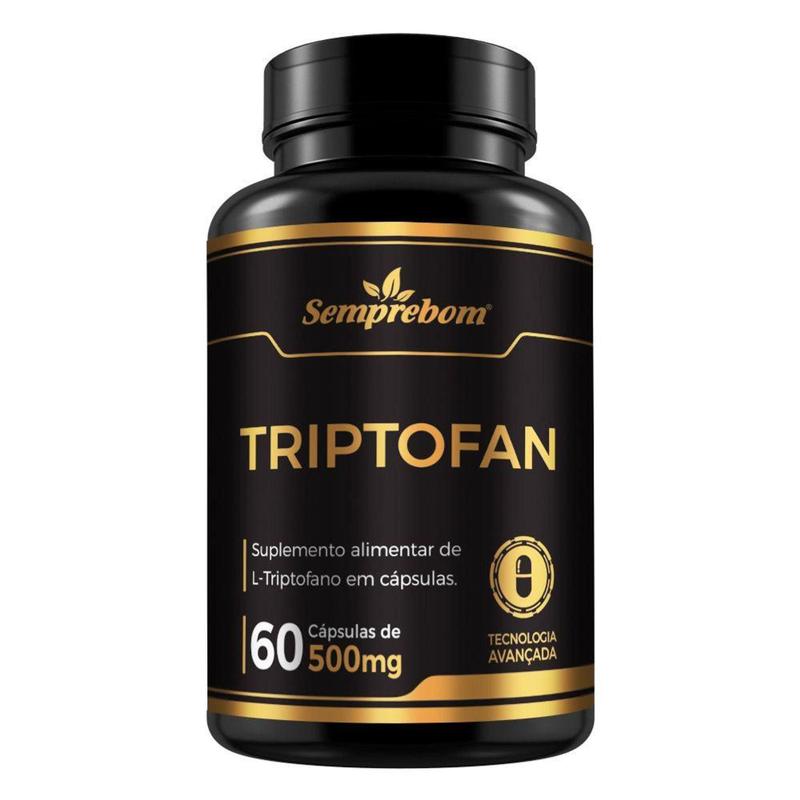 Triptofan - 500 mg semprebom - 60 capsulas - Fitoterápicos e Vitaminas ...
