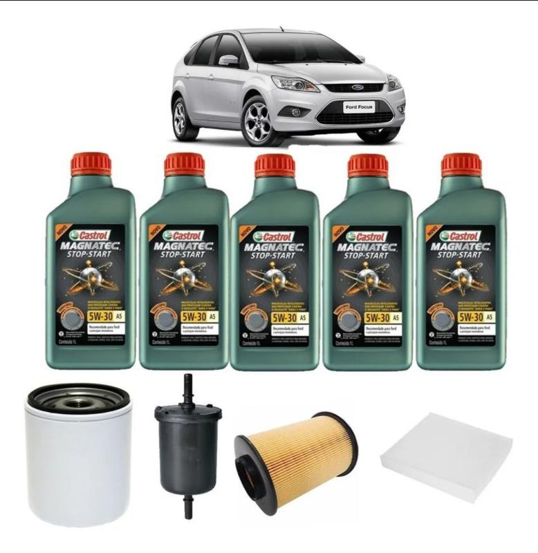Troca Óleo Filtros Focus 2.0 16v Flex Duratec Castrol 5w30 - Outros ...