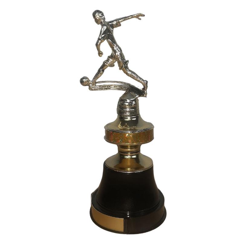 Trofeu de Futebol Jogador C/Base Preta e Plaqueta de Gravação Irmossi ...
