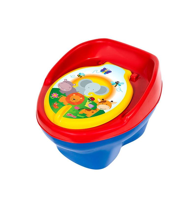 Troninho Penico Infantil 2 em 1 Bichinhos Azul - Styll Baby - Troca e ...