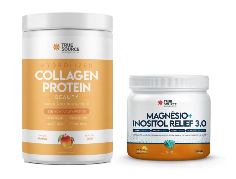 True Collagen Protein 450G + True Magnesio + Inositol Relief - True ...
