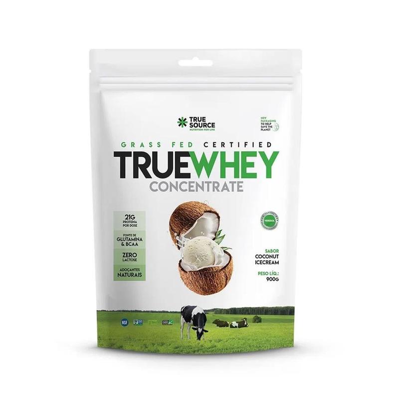 True whey concentrado zero lactose s/gluten adoçante natural 900g ...