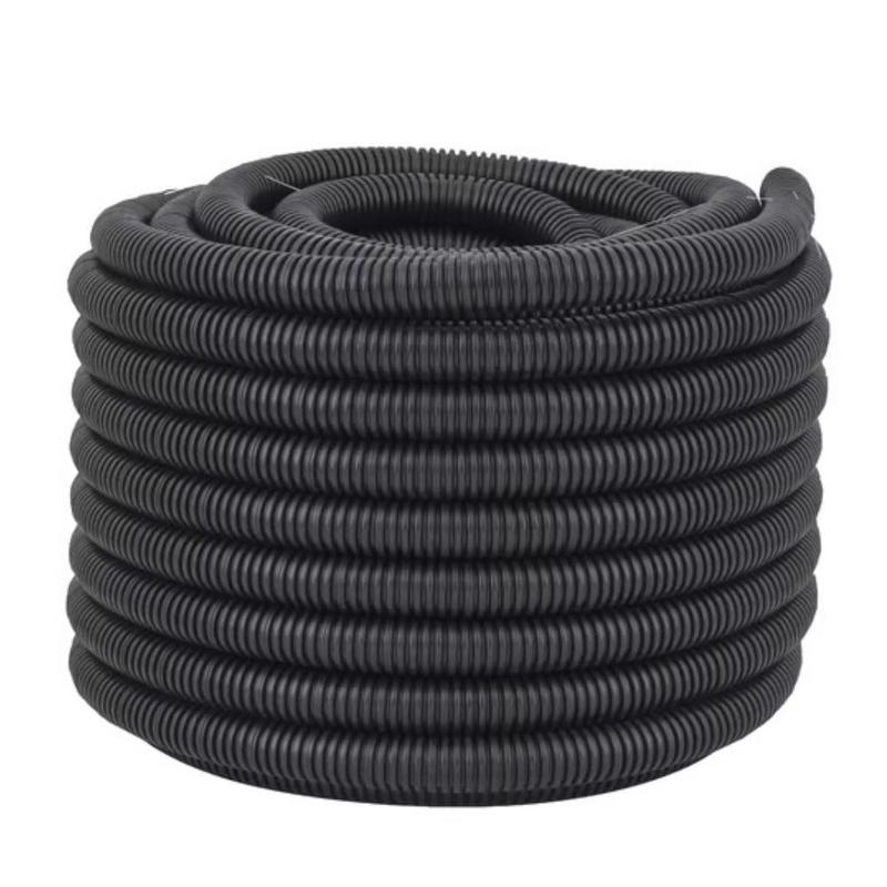 Tubo EletroDuto com Guia Corrugado Preto 2 Polegada 63mm com 50m ...