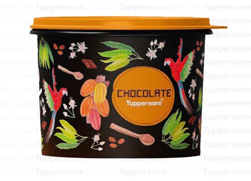 Tupper caixa mantimentos floral chocolate 1,3kg tupperware - Tupperware ...