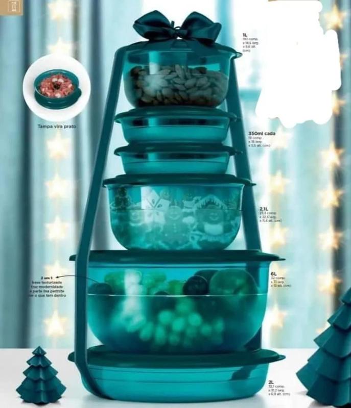 Tupperware Bea Cristal Policarbonato 6 Peças - Pote - Magazine Luiza