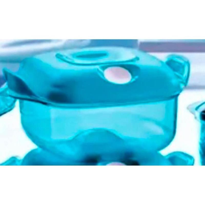 Tupperware Cristal Pop Quadrado 1,2 litro Azul - Pote - Magazine Luiza