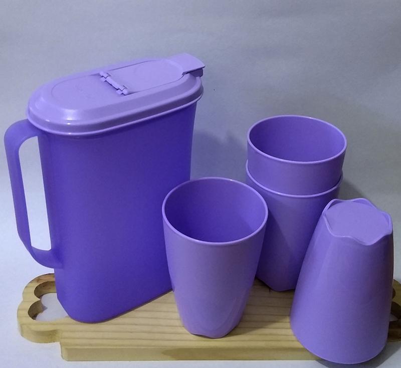 Tupperware Jogo Jarra Perfeita 1,8 litros e 4 copos Floresta 525 ml ...